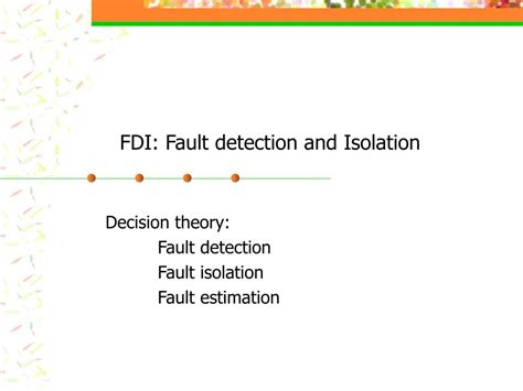Ppt Fault Detection And Isolation An Overview Powerpoint