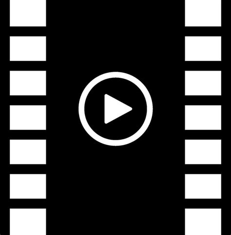 Black And White Video Icon 24907979 Vector Art At Vecteezy
