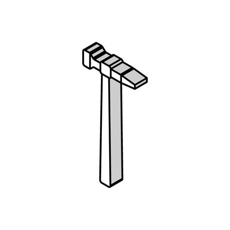 Straight Peen Hammer Tool Isometric Icon Vector Illustration 39834895