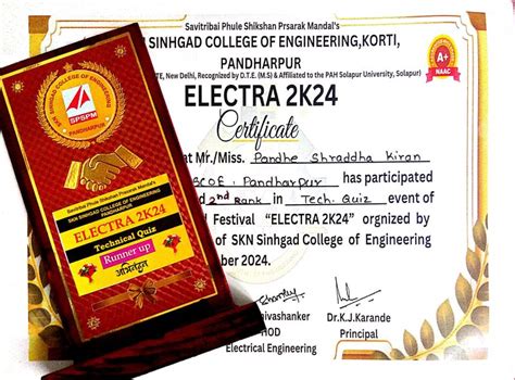 Shraddha Pandhe On Linkedin Achievement Engineering Technicalquiz