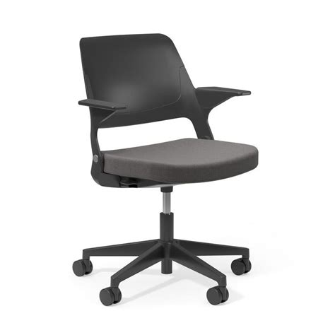 Ollo Armchair With Plastic Base Black Charcoal Glides Artofit