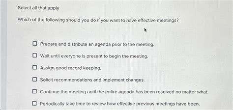 Solved Select All That ApplyWhich Of The Following Should Chegg Com