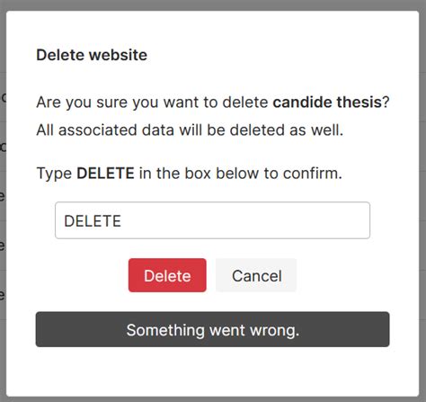 Unable To Delete Reset Or View Analytics Vercel Supabase · Issue