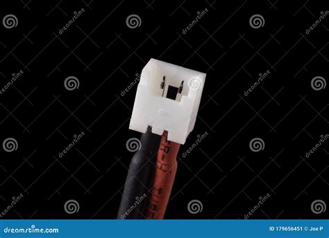 A 24 Pin Female Plug For Powering A Motherboard Coming From A Computer Power Supply Isolated On
