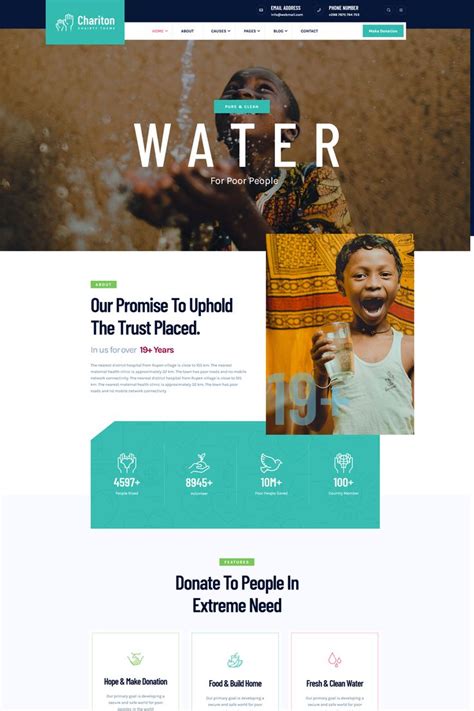 Chariton Nonprofit Charity Wordpress Theme Nonprofit Website Wordpress Theme Donation Website