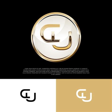비즈니스를 위한 Cu 초기 모던 럭셔리 엠블럼 로고 템플릿 프리미엄 벡터