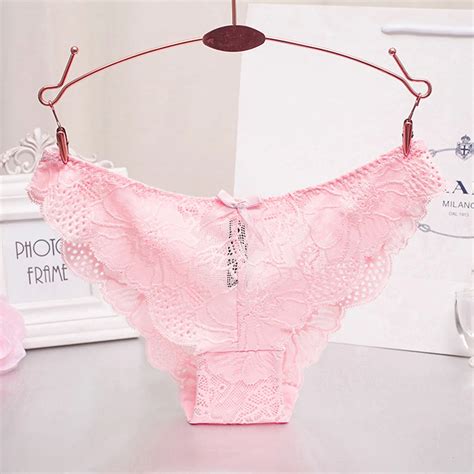 Women S Sexy Low Waist Briefs Comfortable Hollow Lace Lingerie For