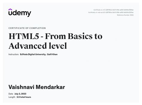 Completed An Html Course Vaishnavi Mendarkar Posted On The Topic