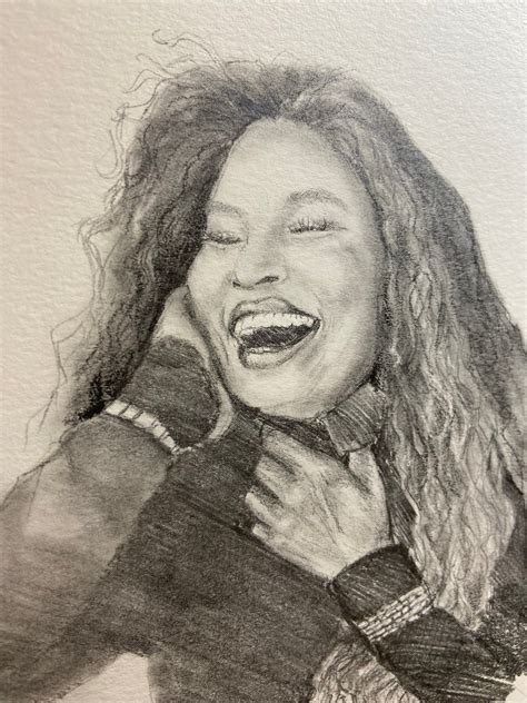 Original Pencil Portrait Fan Art Of Chaka Khan Melissa The Artist