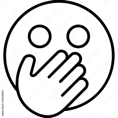 Face With Hand Over Mouth Icon Stock Vector Adobe Stock