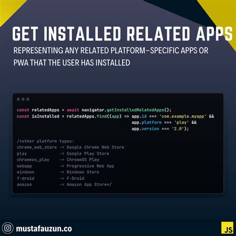 Javascript Get Installed Related Apps Mustafa Ateş Uzun Blog