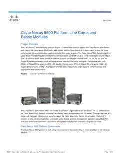 Cisco Nexus 9500 Platform Line Cards And Fabric Modules Cisco