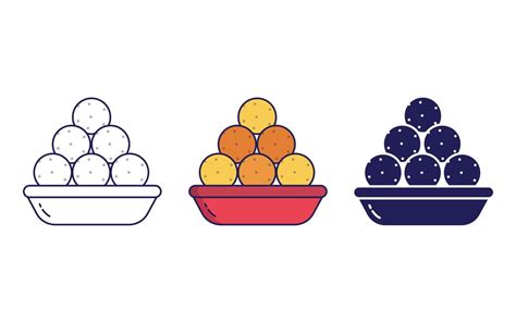 Outline Laddu Icon 19632991 Vector Art At Vecteezy
