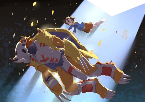 Yagami Taichi And Wargreymon Digimon And 2 More Drawn By Greetload