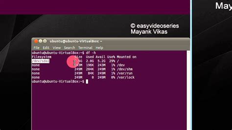 How To Use Df Command To Display The File System Disk Space Usage In