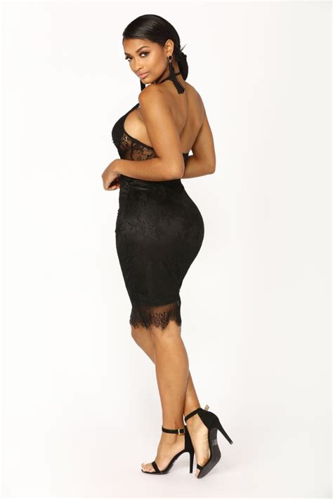 Vestido Encaje Negro Sexy Fashion Nova Fiesta Satín 899 00 en Mercado Libre