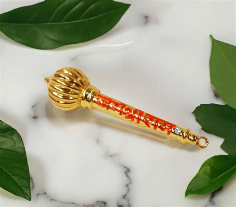 Buy Bitona Pure Brass Made Action Hanuman Ji Small Gada For Keeping In