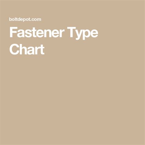 Fastener Type Chart Type Chart Hanger Bolts Flange Bolt
