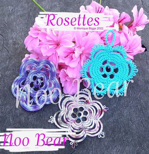 Tatting Pattern By Noo Bear Pdf Digital Download Pdf Pattern 3 Rosette Designs Includes 1