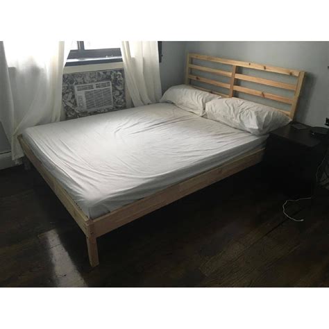 Ikea Full Size Bed Frame W Slatted Bed Base Aptdeco