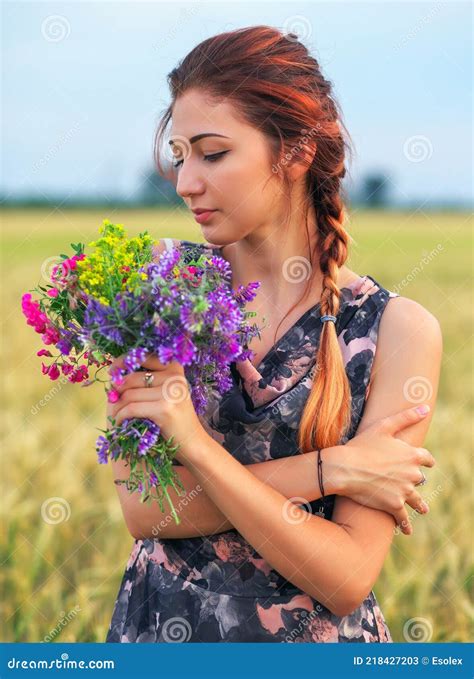Beauty Girl Outdoors Enjoying Nature Beautiful Teenage Model Girl In