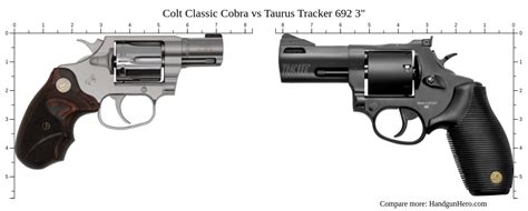 Colt Classic Cobra Vs Taurus Tracker Size Comparison Handgun Hero