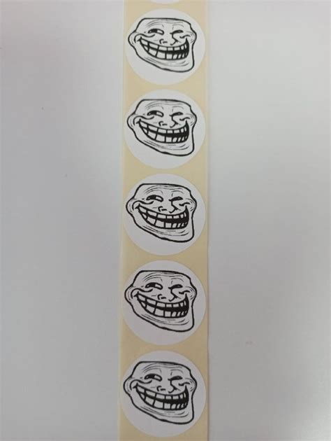 Pack Sticker Troll Face Meme 50 500 Gag Prank Sticker Gesicht Etsy De