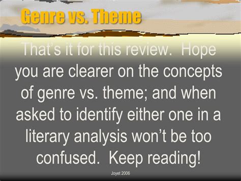 Ppt Genre Vs Theme Powerpoint Presentation Free Download Id 327725