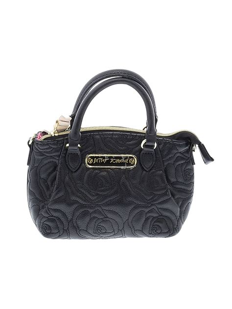 Betsey Johnson 100 Polyurethane Solid Black Satchel One Size 72 Off