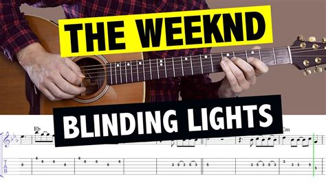 The Weeknd Blinding Lights Guitar Tutorial Cover Melody Acordes Chordify