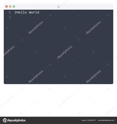 Language Hello World Program Sample Editor Window Stock Vector Image By