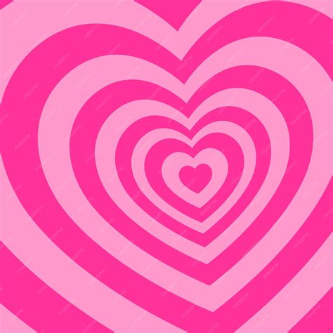 Premium Vector Groovy Psychedelic Pink Heart Background Hot Pink