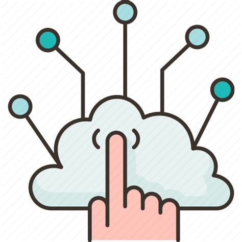 Touchscreen Technology Interface Digital Connect Icon Download On