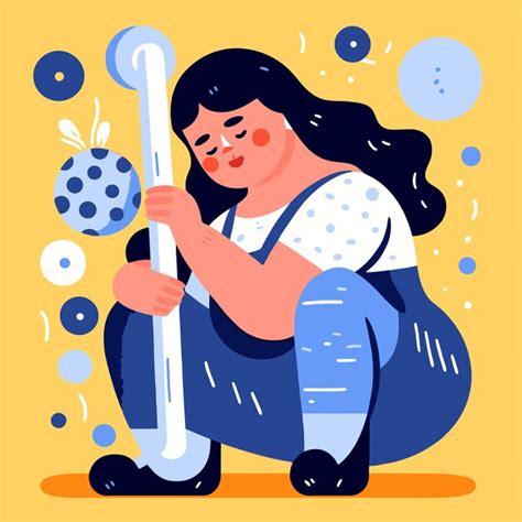Diseño Plano Sobre Una Chica Vector Premium