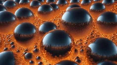 Premium Photo Many Orange Sphere Balls In Random Position With Light