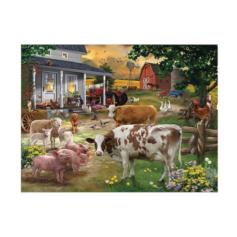 Trademark Fine Art Bigelow Illustrations Farm Friends Canvas Art In