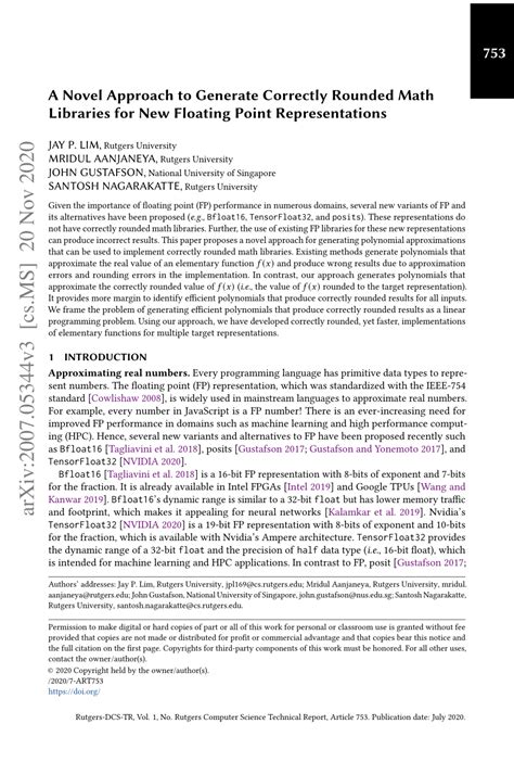 pdf a novel approach to generate correctly rounded math libraries for