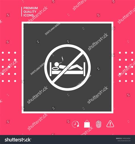 No Smoking Bed Prohibition Icon Elements 库存矢量图（免版税）1945924054