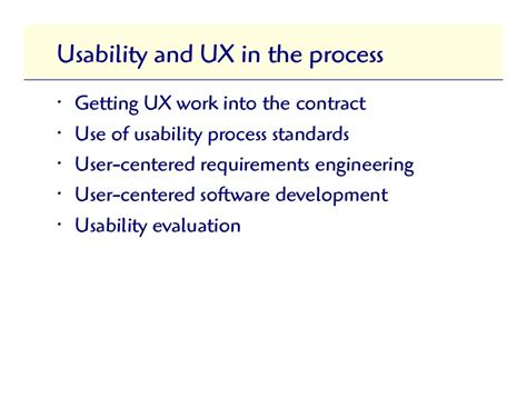 Usability And UX In The