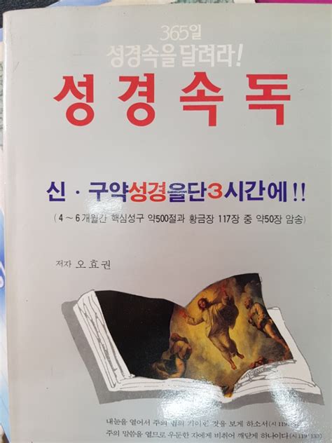 중고샵 성경속독 365일 성경 속을 달려라 신 구약 성경을 단 3시간에 예스24