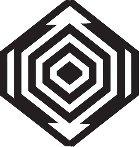 Premium Vector Astral Symmetry Vector Logo With Sleek Black Abstract