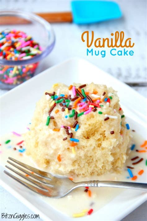 Easy Vanilla Mug Cake Bitz And Giggles