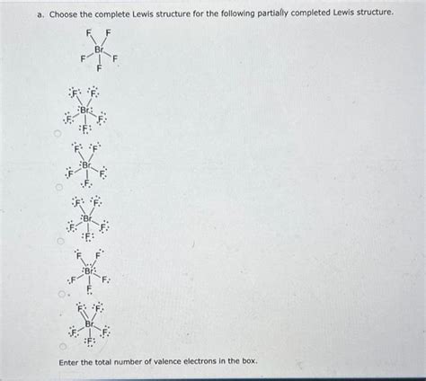 Solved A Choose The Complete Lewis Structure For The