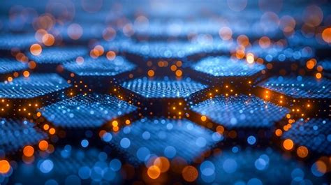 Premium Photo Illuminated Hexagonal Network