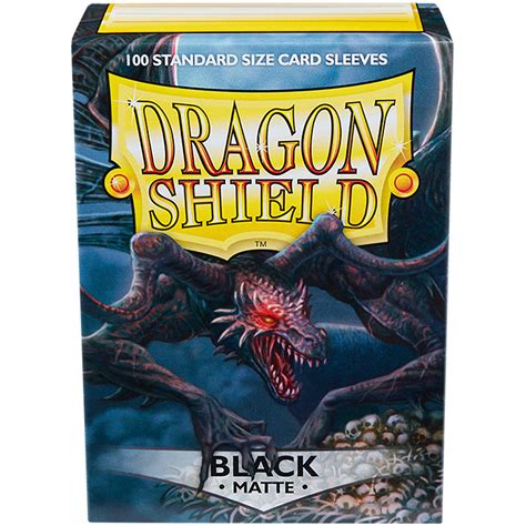 Dragon Shield Matte Sleeves 100ct Black Standard Size