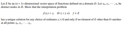 Solved Let E Be An N Dimensional Vector Space Of Chegg