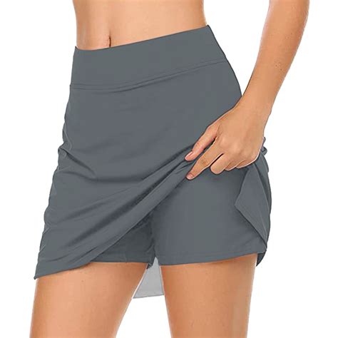Entyinea Midi Pleated Skirts For Women High Waist Flared Skirt Pleated