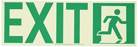 National Marker NYC Door Mount Exit Sign Right 4 5X13 Flex 7550 Glo Brite MEA Approved 50F 2SN R