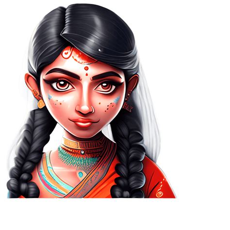 Stunning Indian Anime Girl Graphic · Creative Fabrica