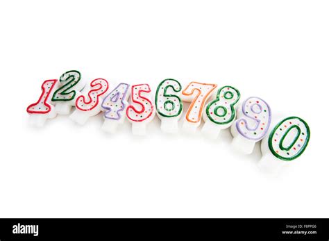 Birthday Candles Isolated On The White Background Stock Photo Alamy